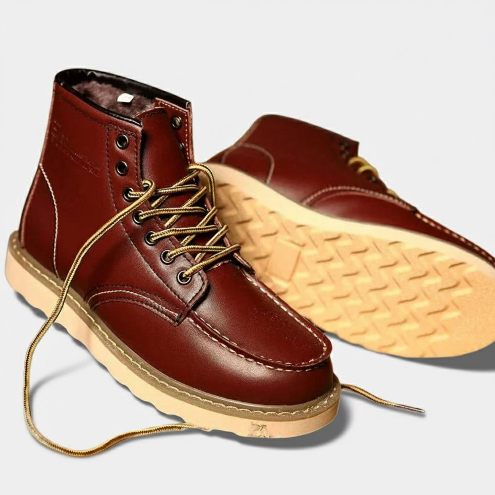 Men’s Lace-Up Moc Toe Boots